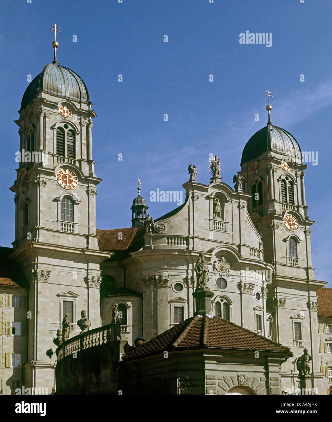 L Eglise Abbatiale monastery and Baroque Church at Einsiedeln south ...