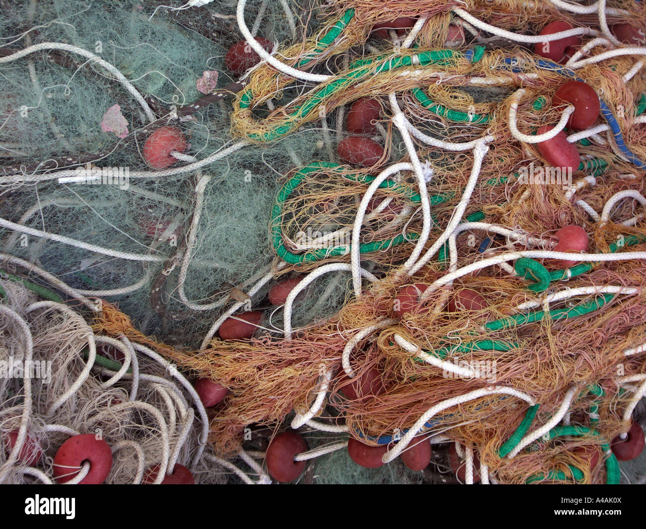 fishing net with float in ventotene Stock Photo - Alamy