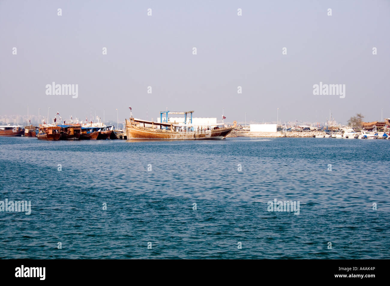 The old Dhow harbour in Doha Qatar Stock Photo - Alamy