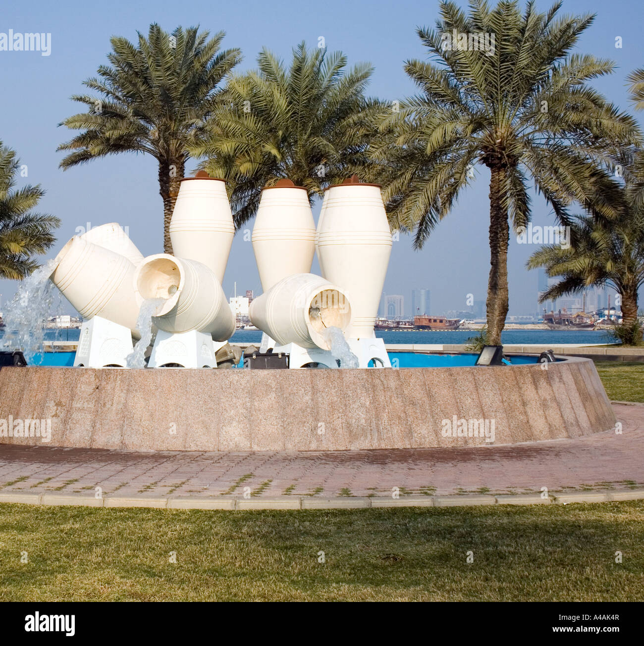 Roundabout at the Corniche Doha Qatar Stock Photo - Alamy