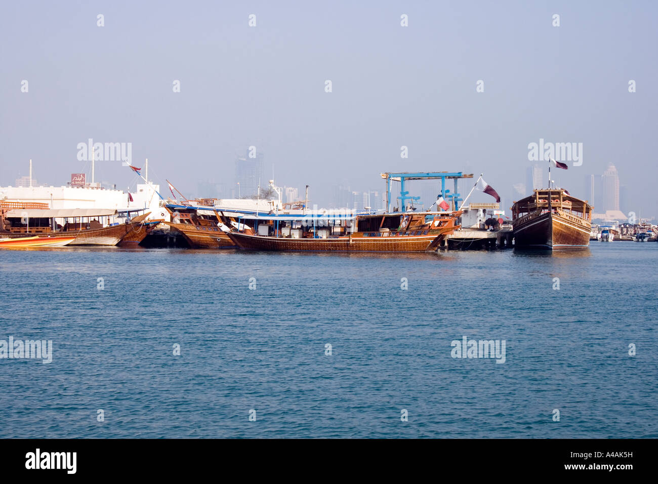 The old Dhow Harbour in Doha Qatar Stock Photo - Alamy