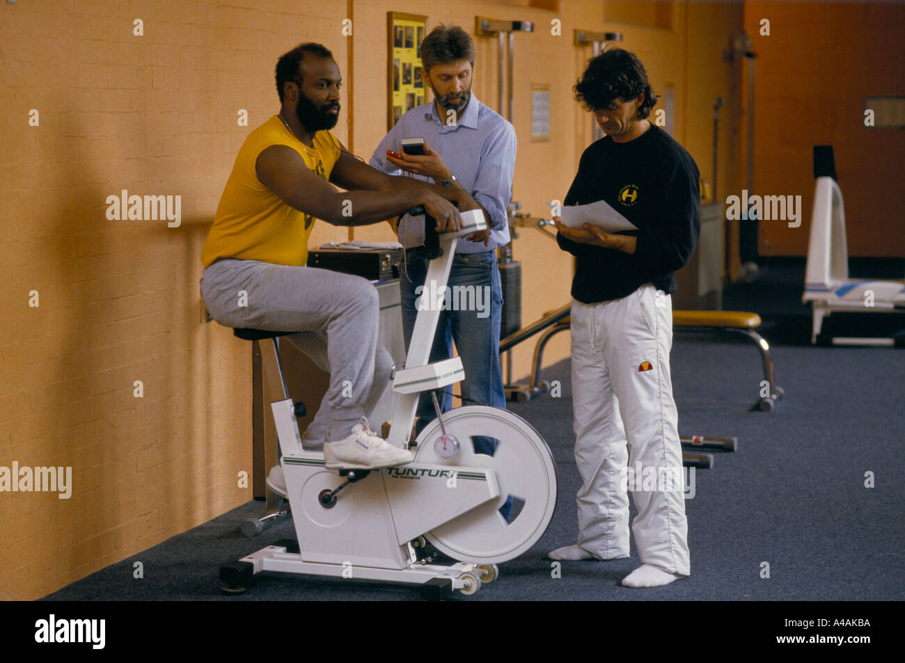 Fitness testing at a gym in Hackney London Stock Photo - Alamy