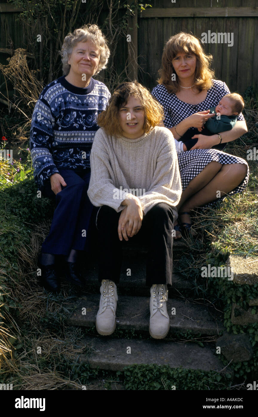 four generations of women from one family luton bedfordshire Stock ...