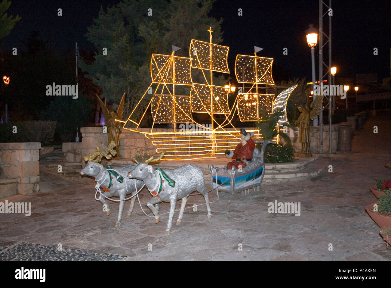 Public Christmas Decoration in Agia Napa Cyprus Stock Photo - Alamy