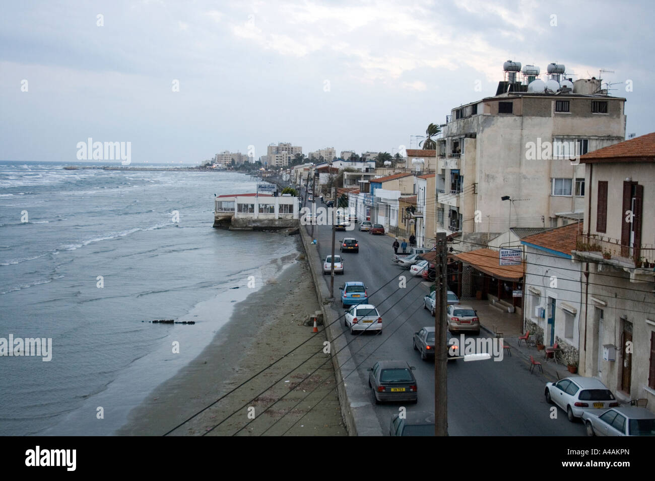 Waterfront o fthe old town of Larnaka cyprus Stock Photo - Alamy