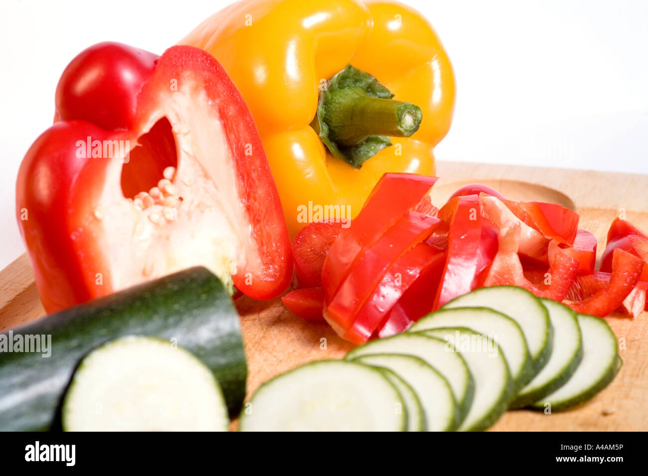 Fresh cut vegetables Stock Photo - Alamy