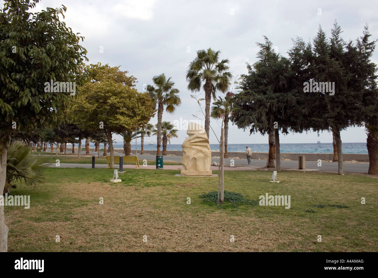 Seafront Promenade and Sculpture Park Limassol Cyprus Stock Photo - Alamy