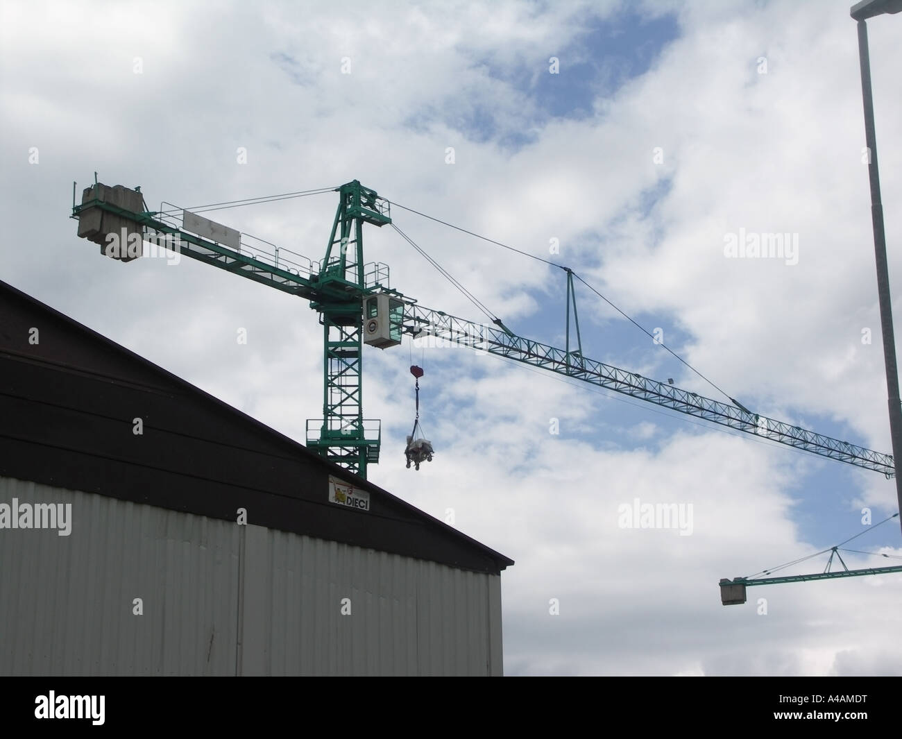 Crane on building site Stock Photo - Alamy