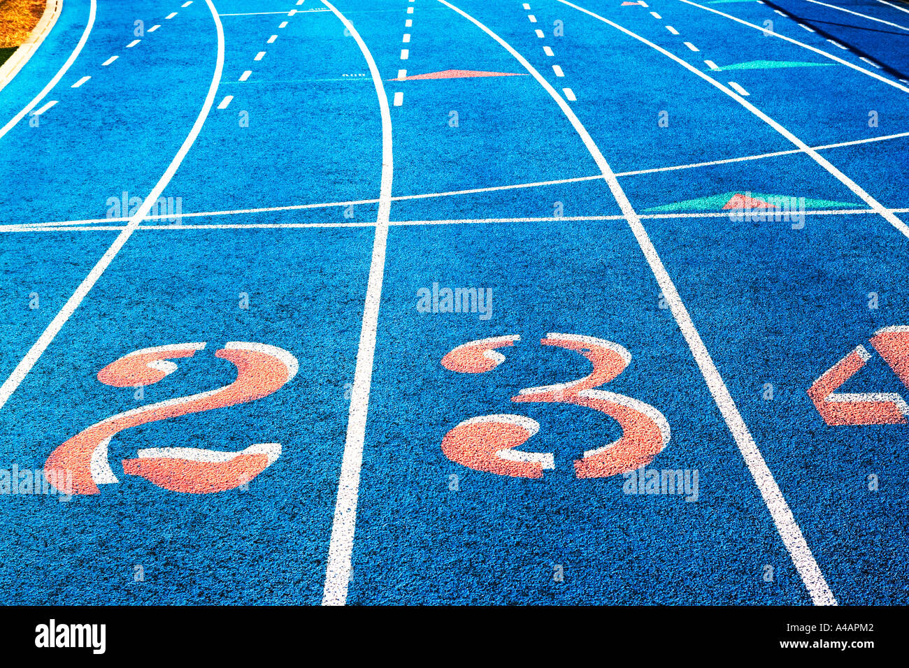 RUNNING TRACK, NUMBERS Stock Photo - Alamy