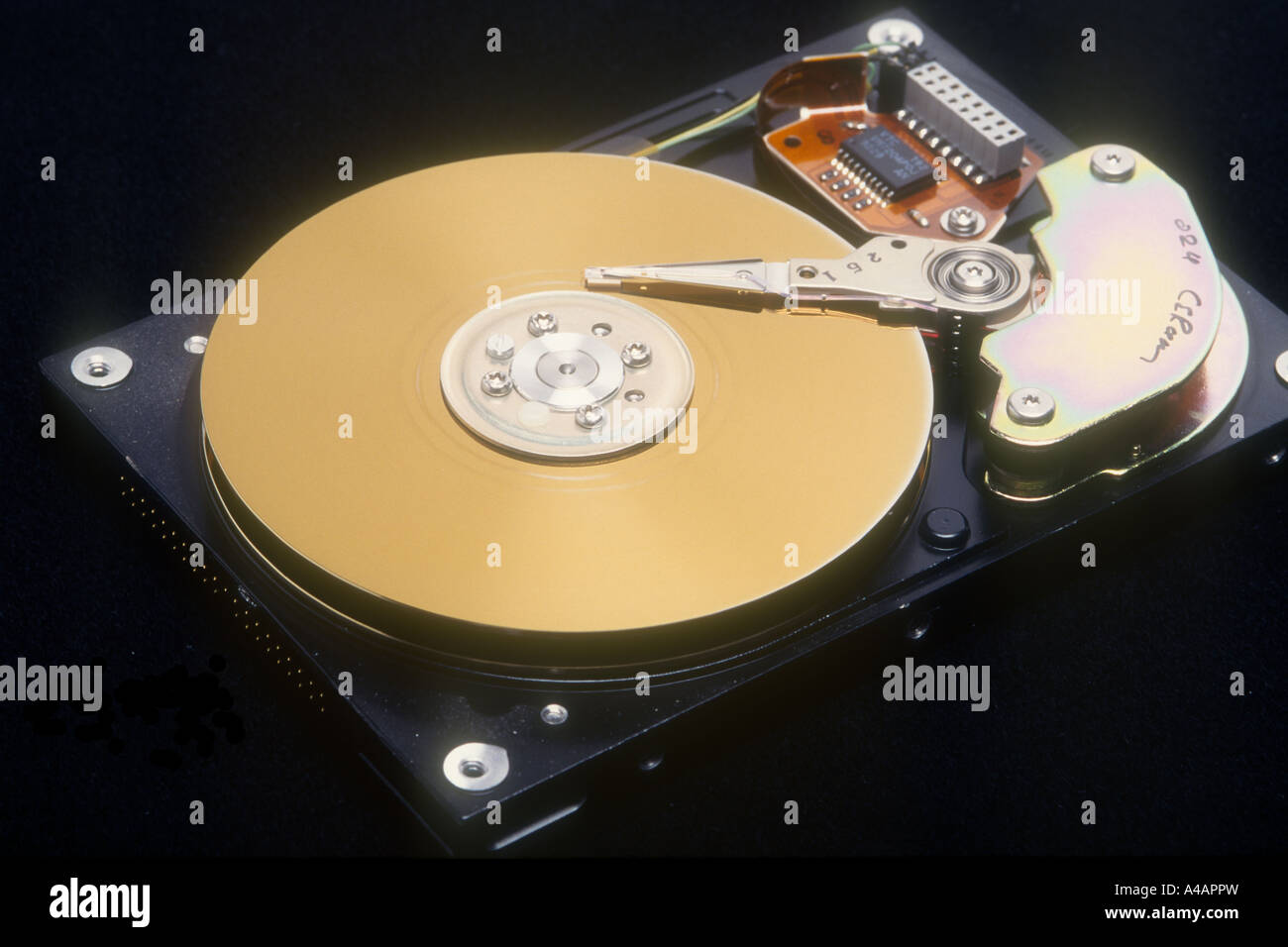 Interior view of computer hard drive Stock Photo - Alamy