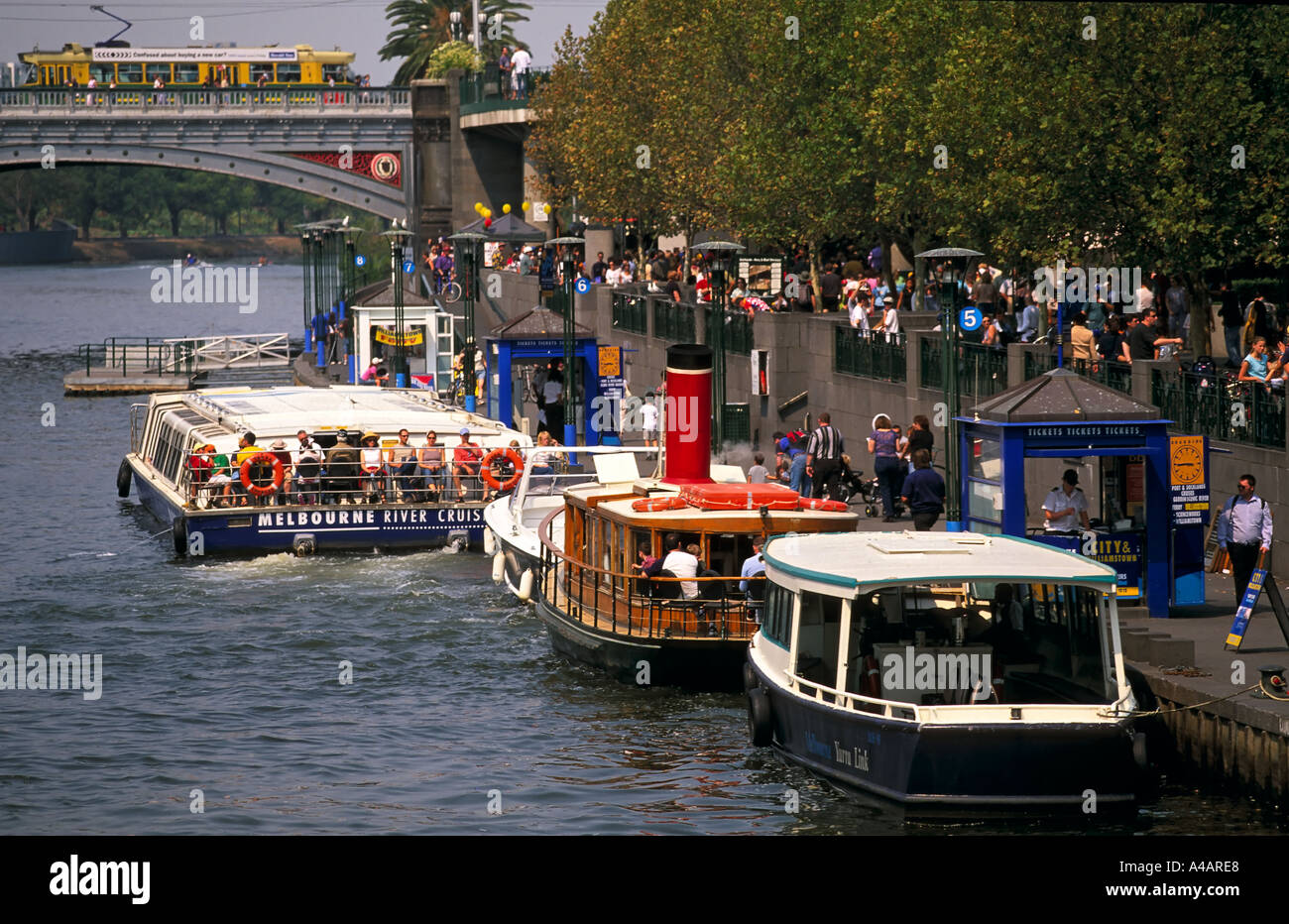 Yarra River cruise boats, Melbourne Australia Stock Photo - Alamy