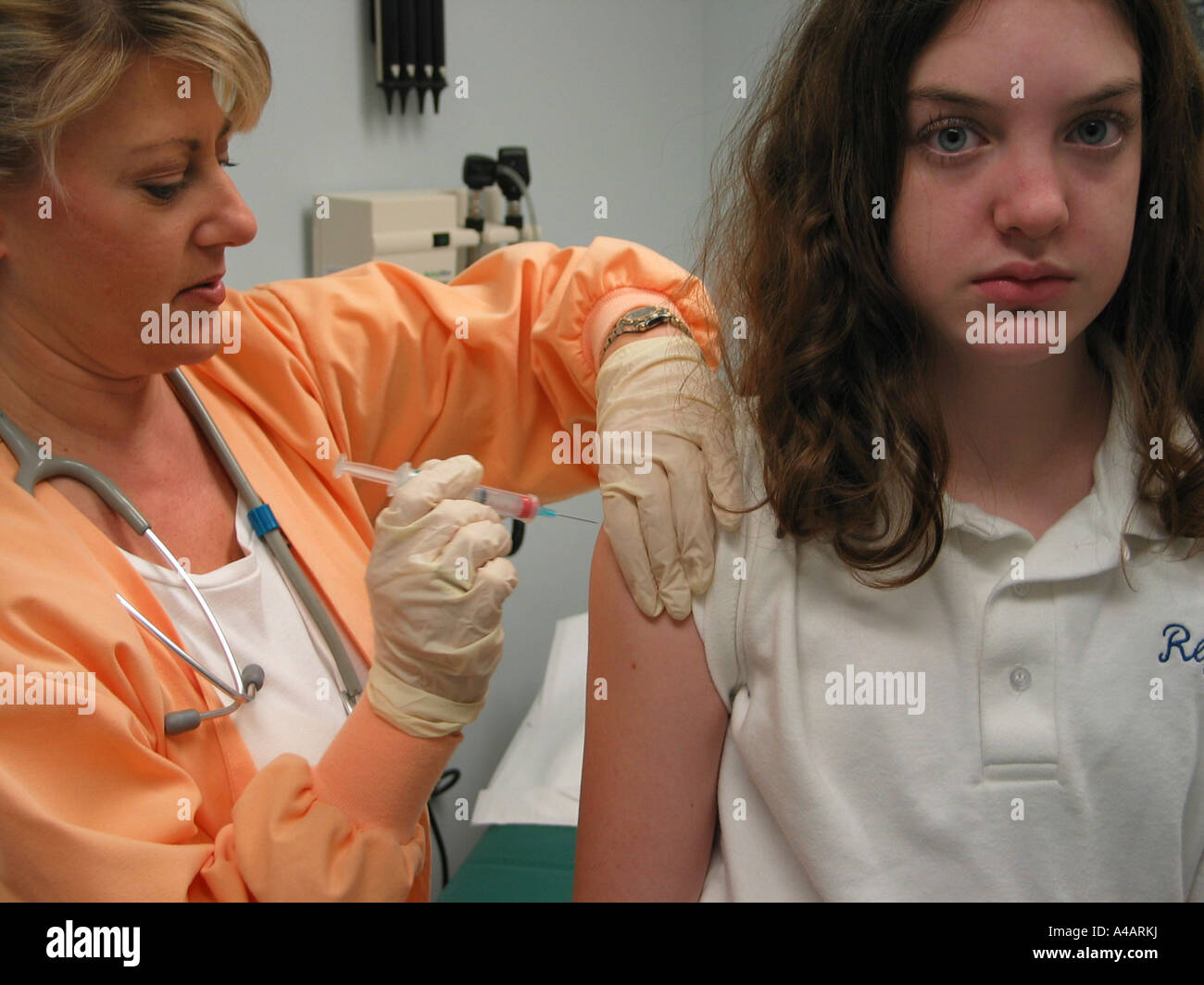 St Clair Shores Michigan Mariel West 14 gets an immunization for ...