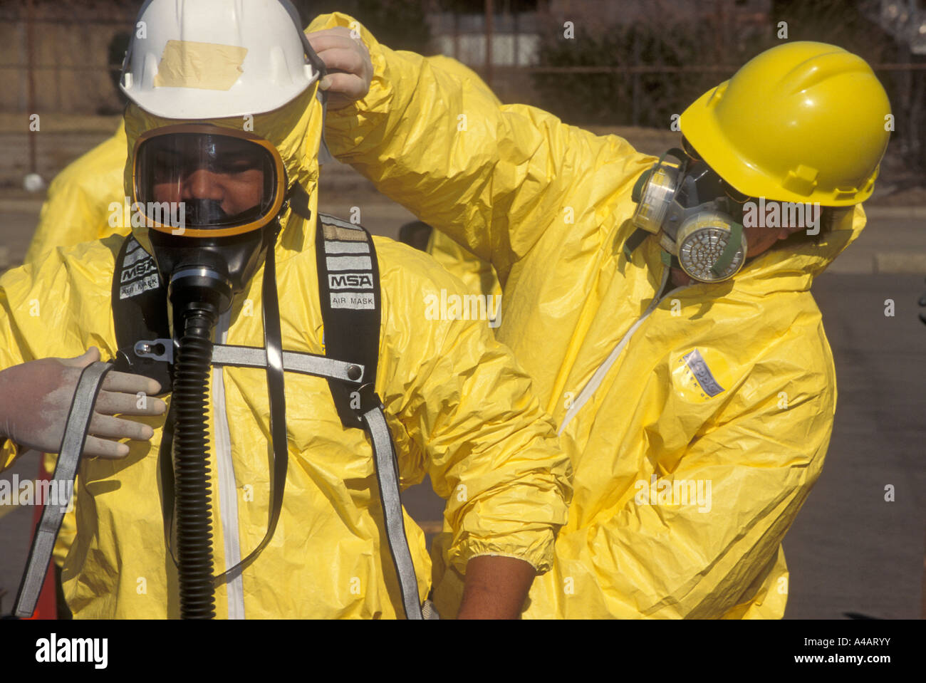 Training for Workers Responding to Toxic Chemical Spills Stock Photo ...