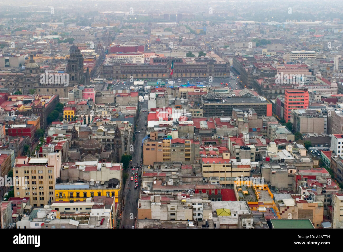 Aerial view of Mexico City from Torre Latinoamericana, Mexico City ...