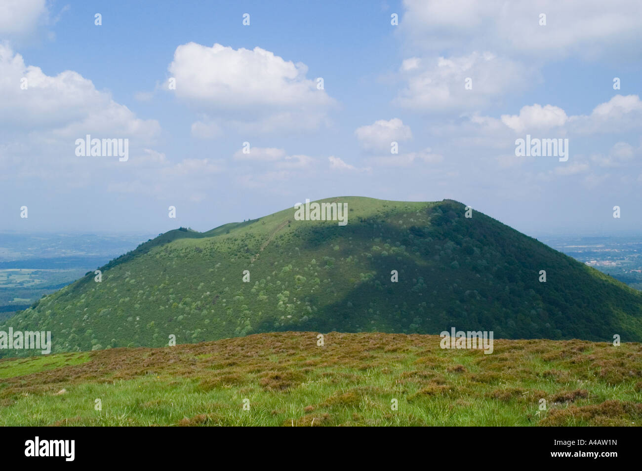 Volcanic summit in the Auvergne region Massif centrale France May 2003 ...