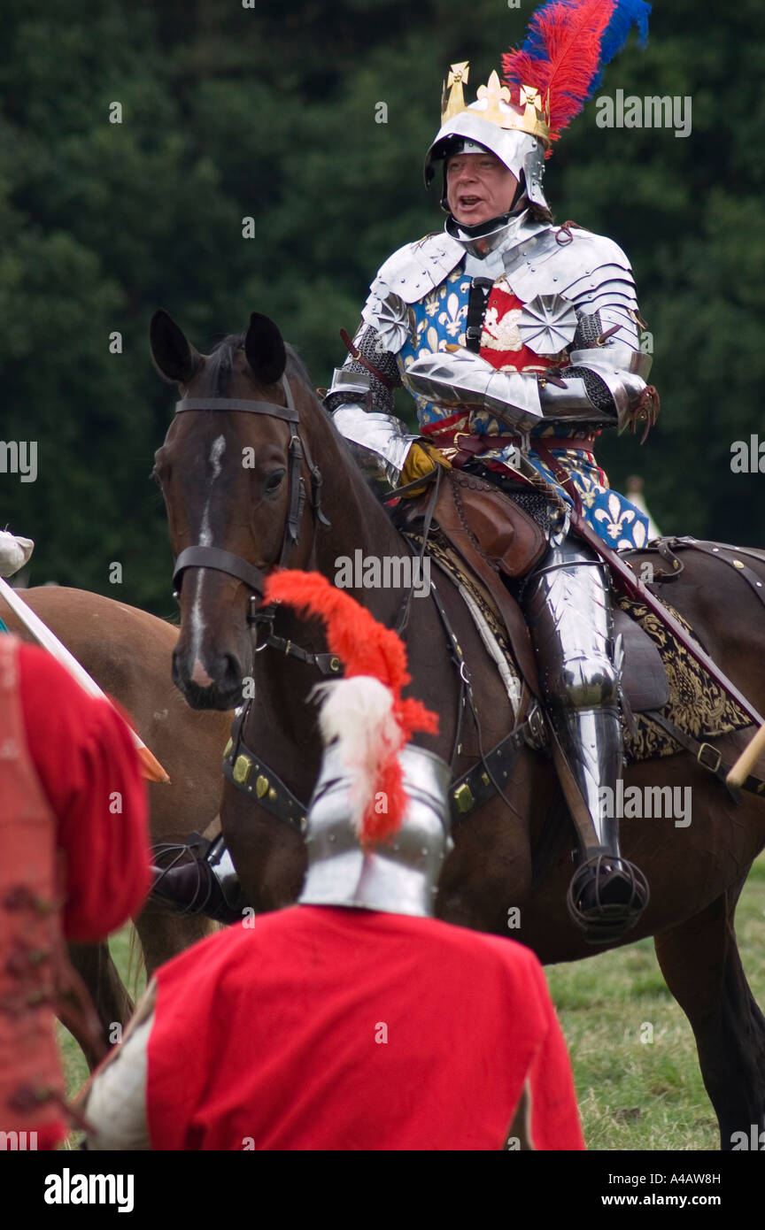 Richard III at a re enactment of the battle of Bosworth Field ...