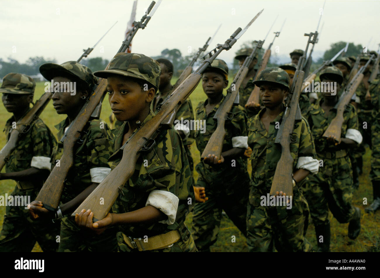 Women soldiers in the Ugandan Army in Kampala to celebrate the first ...