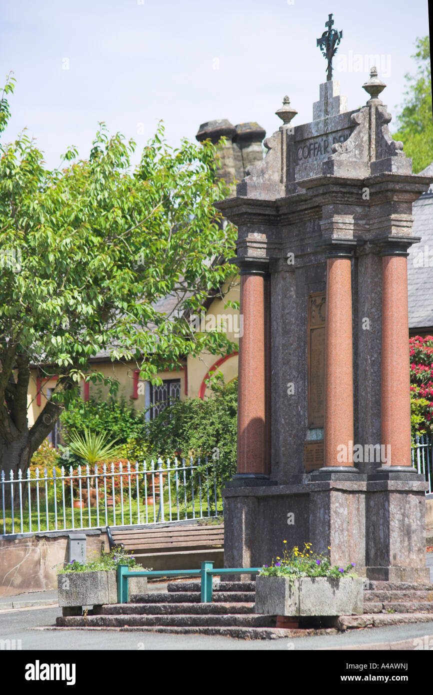Machynlleth War Memorial Stock Photo - Alamy