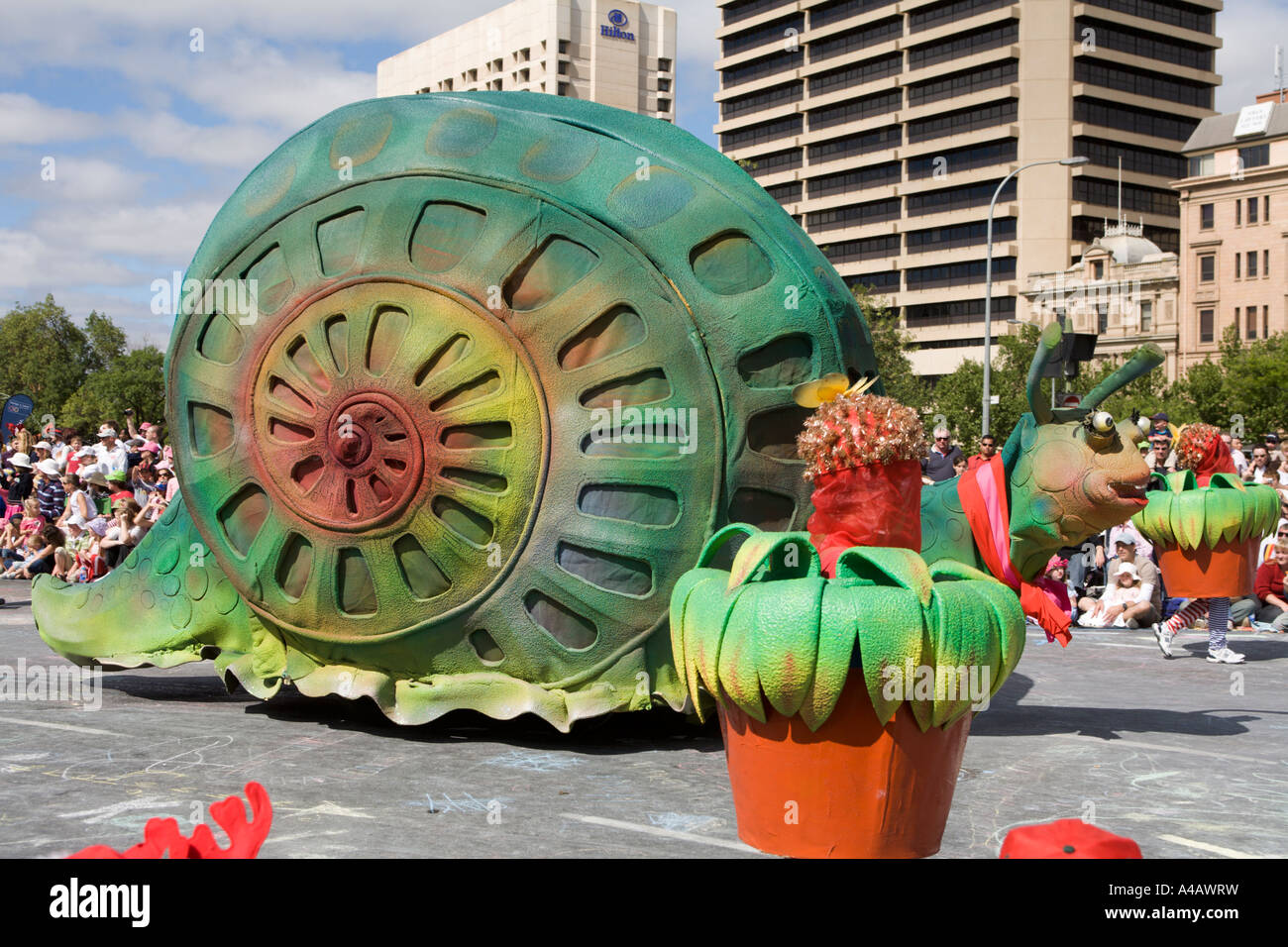 Snail Trail in Adelaide 2006 Christmas Pageant Stock Photo - Alamy