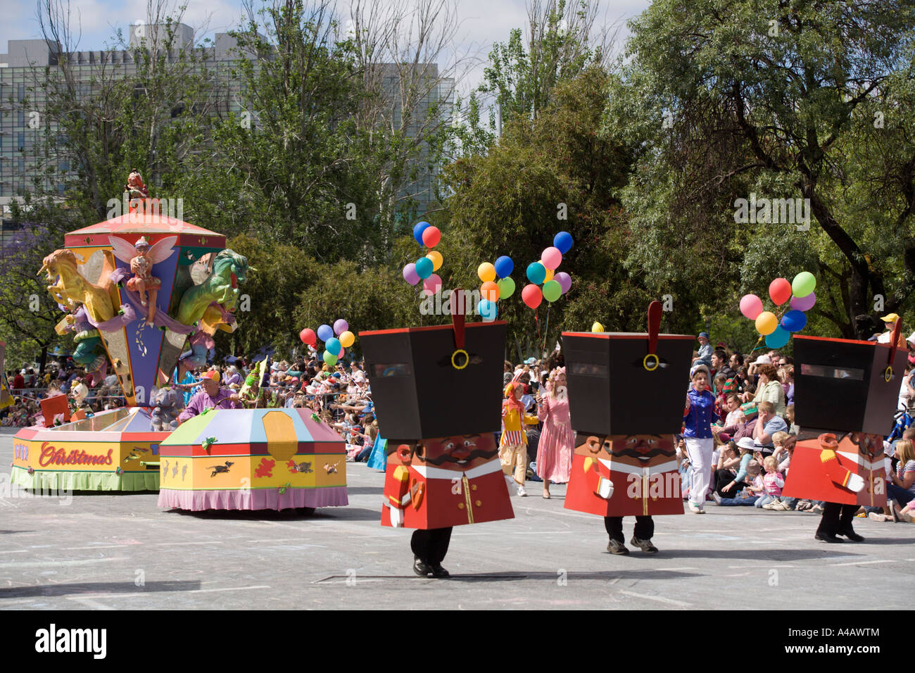 Toy Top float at the Adelaide 2006 Christmas Pageant Stock Photo - Alamy