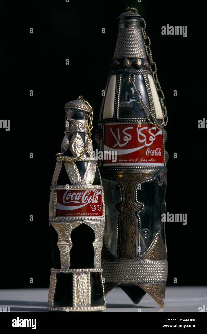 decorated coca cola bottles with arabic writing 1997 Stock Photo - Alamy