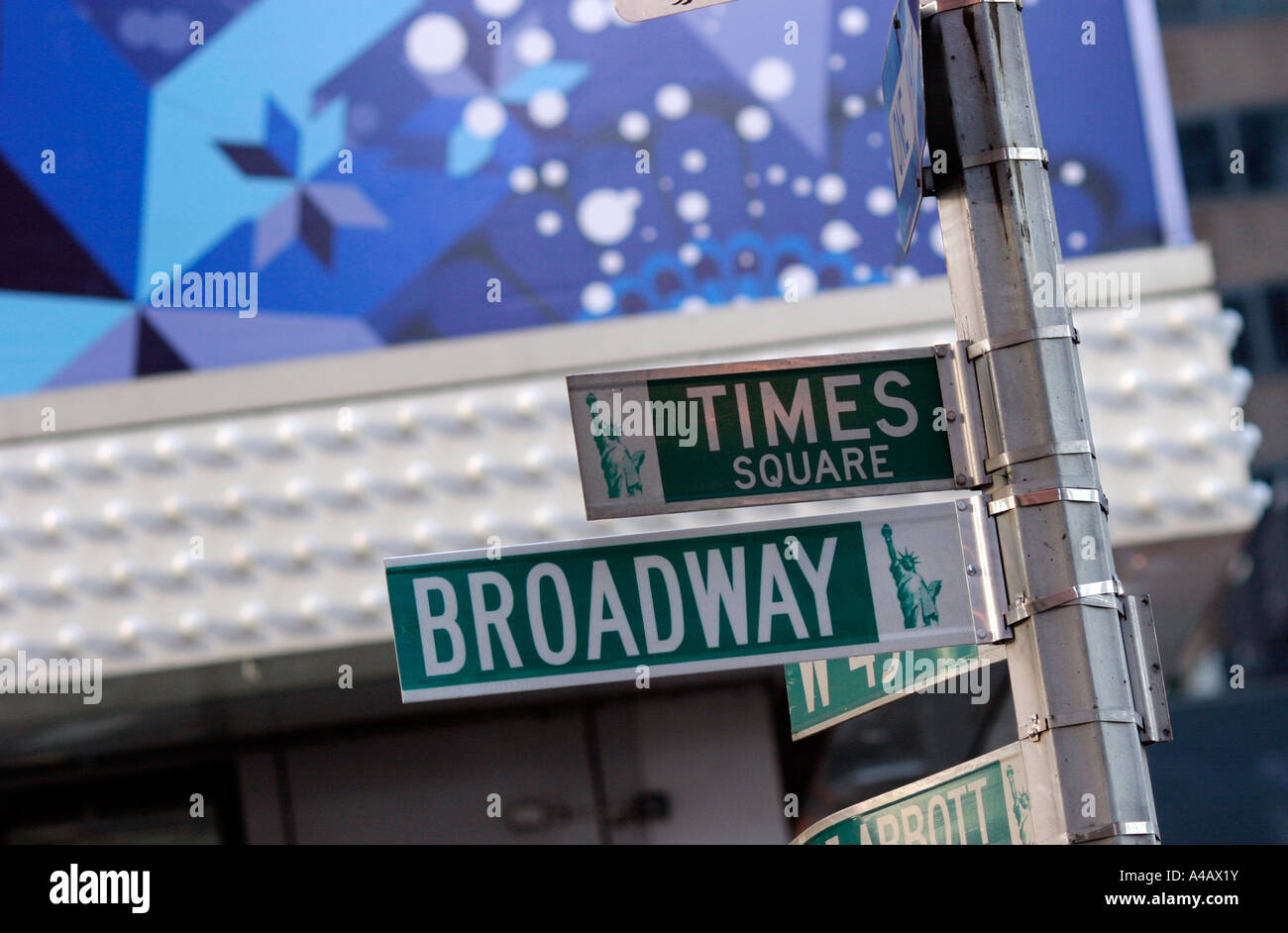 street signs Times Square and Broadway Stock Photo - Alamy