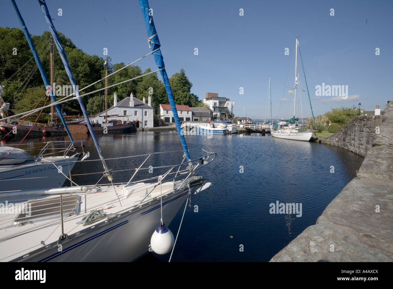 The Crinan canal harbour on the west coast of Scotland Stock Photo - Alamy