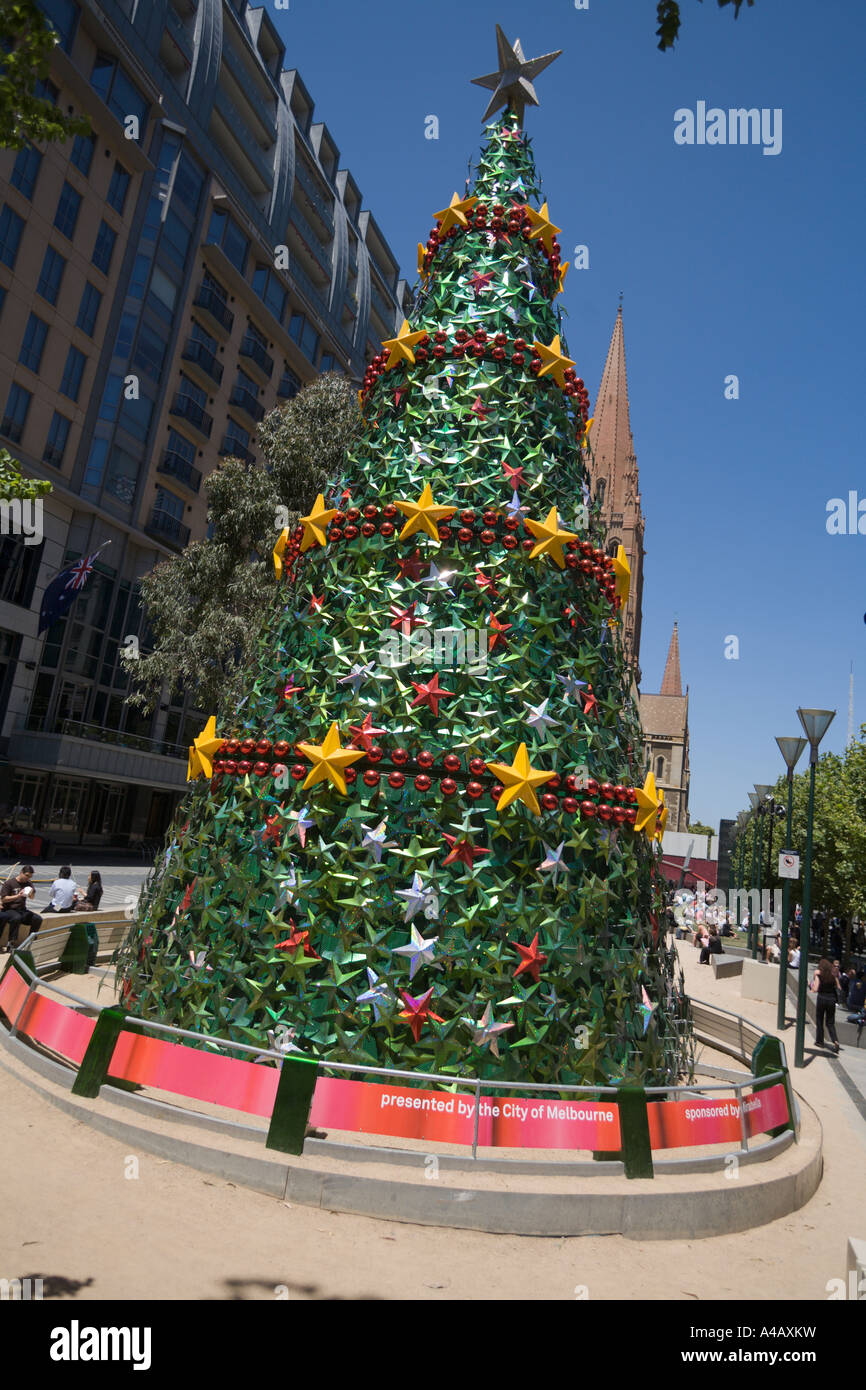 Melbourne City square at Christmas Stock Photo - Alamy