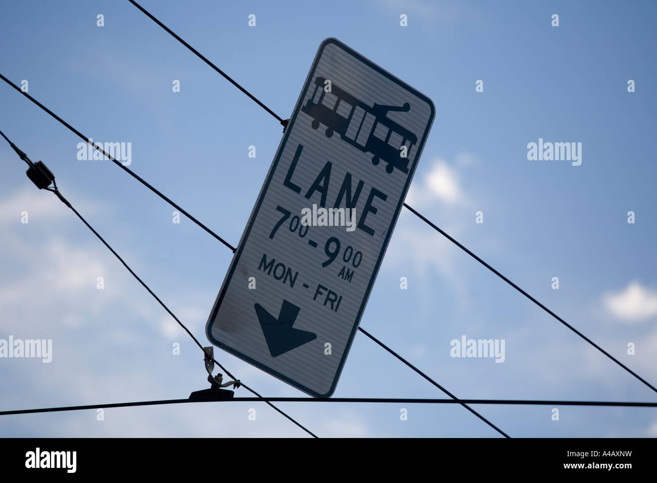Tram sign in Brunswick Street Melbourne Australia Stock Photo - Alamy