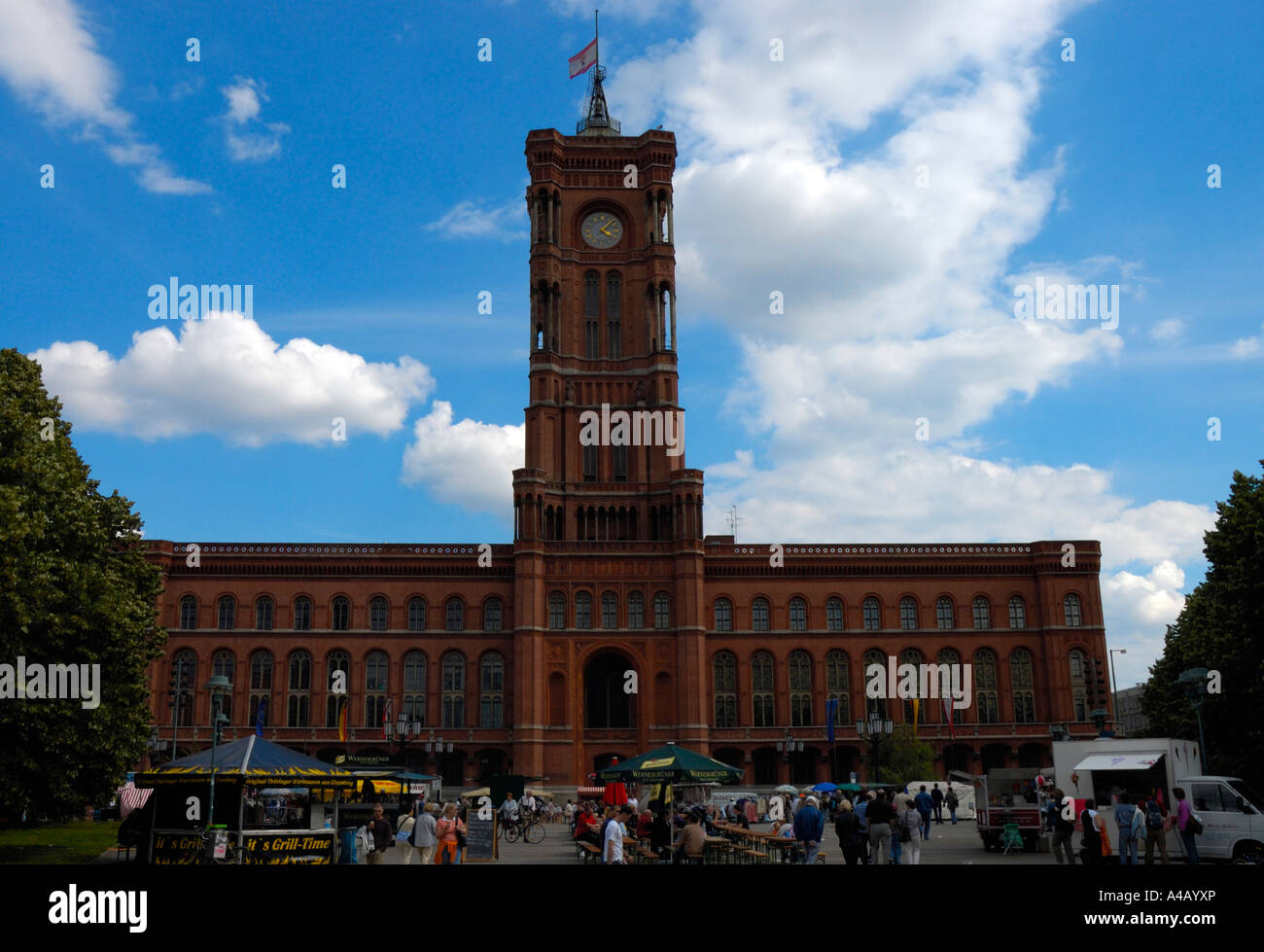 Rotes Rathaus (town hall) near Alexanderplatz in Berlin, Germany Stock ...