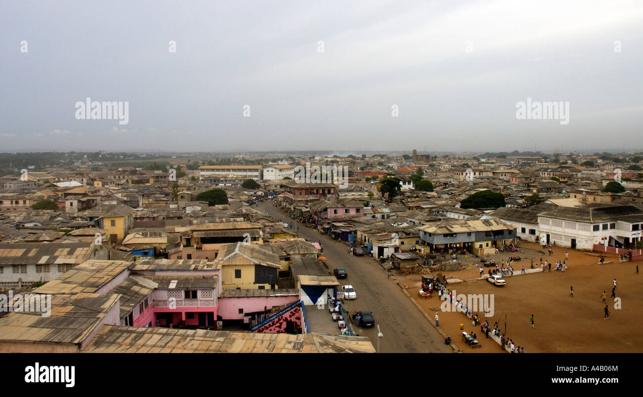 View over Accra from an old lighthouse in Accra, Ghana, Africa Stock ...