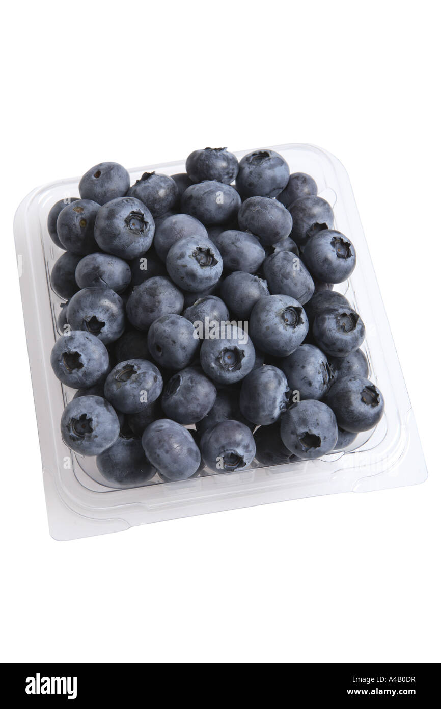 Blueberries container Cut Out Stock Images & Pictures - Alamy