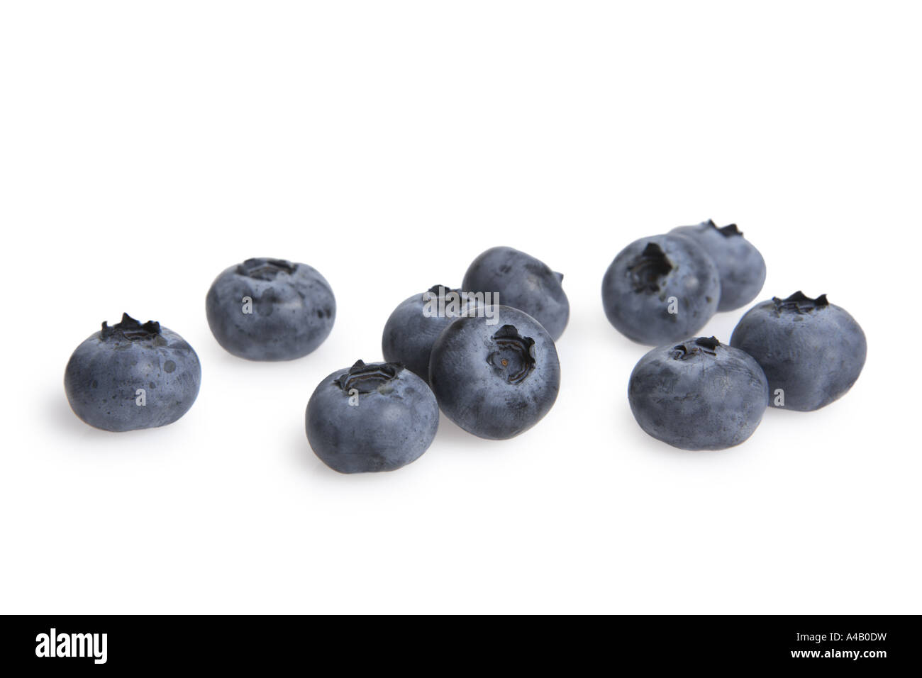 Blueberries cut out on white background Stock Photo - Alamy