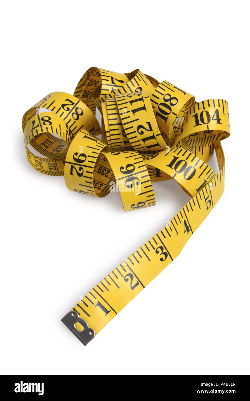 Tape Measure cut out on white background Stock Photo - Alamy