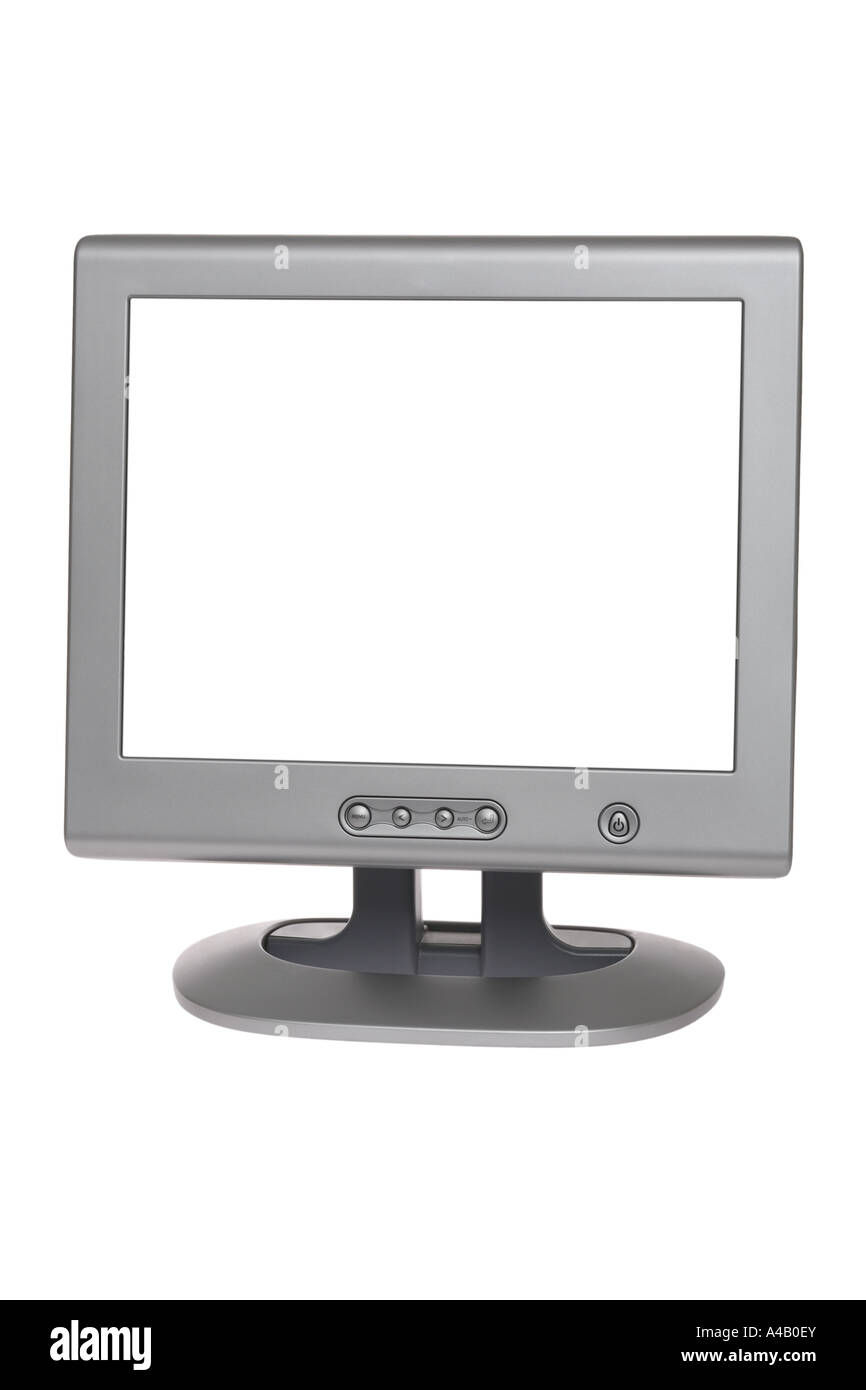 Blank Computer Screen cut out on white background Stock Photo - Alamy