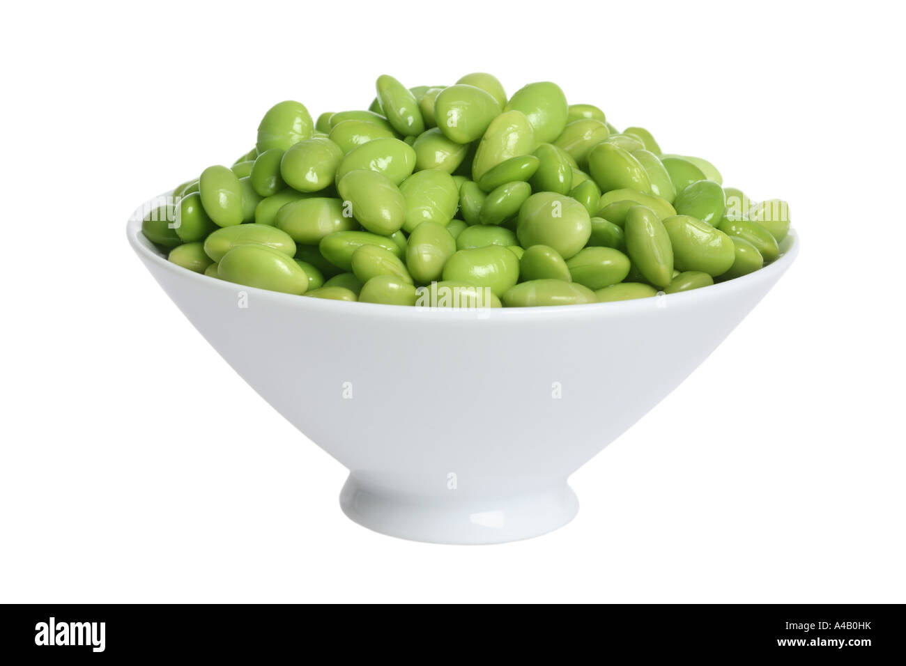 Bowl of Edamame cut out on white background Stock Photo - Alamy