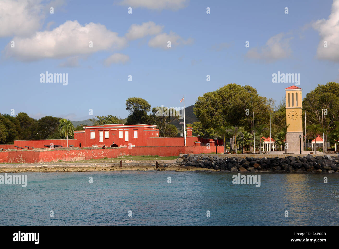 St.Croix. Frederiksted. Fort Frederik Stock Photo - Alamy