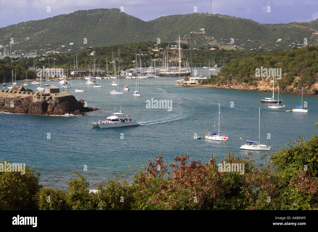 Antigua. English harbour & Nelsons Dockyard Stock Photo - Alamy