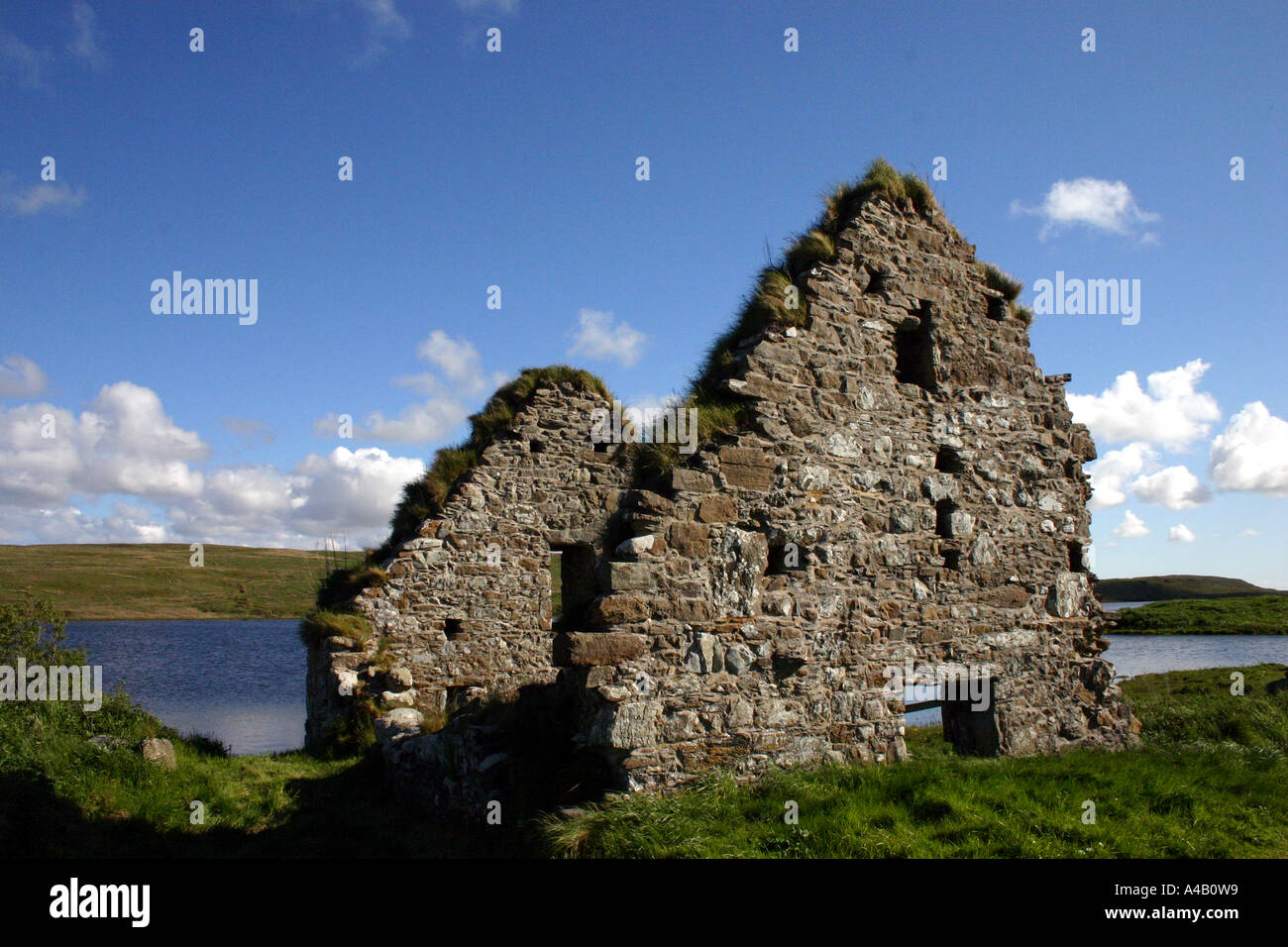 Ruins of finlaggan on island of islay in scotland hi-res stock ...
