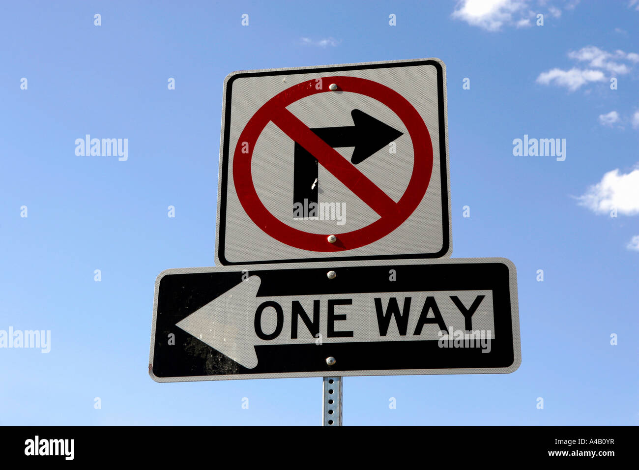 US LAS VEGAS Las Vegas traffic sign one way PHOTO GERRIT DE HEUS Stock ...
