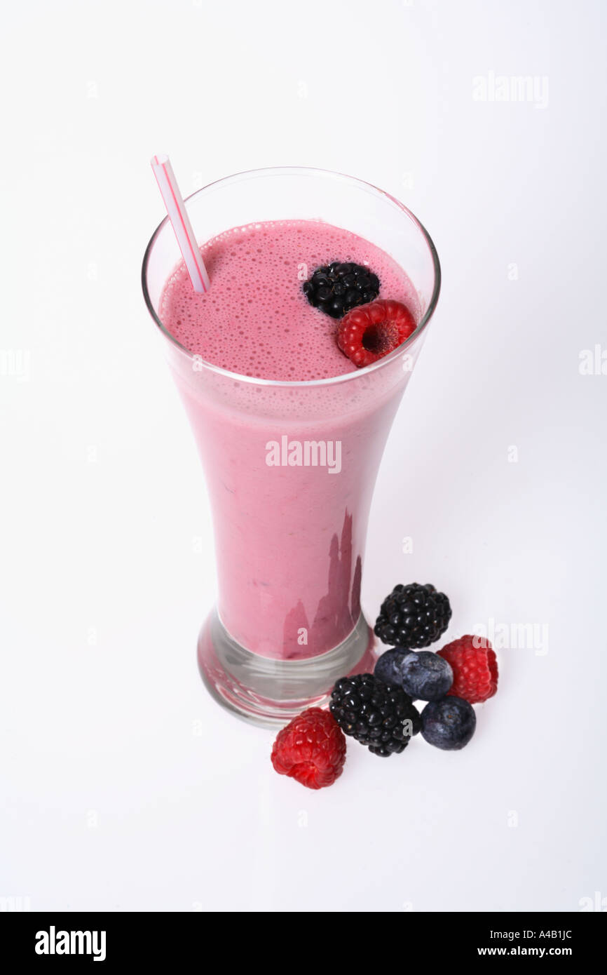 berry flavored smoothie Stock Photo - Alamy
