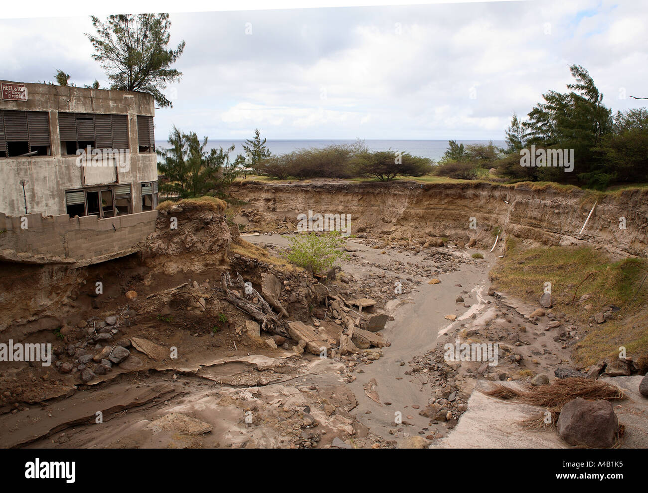 Montserrat. Plymouth after Volcano eruption Stock Photo - Alamy