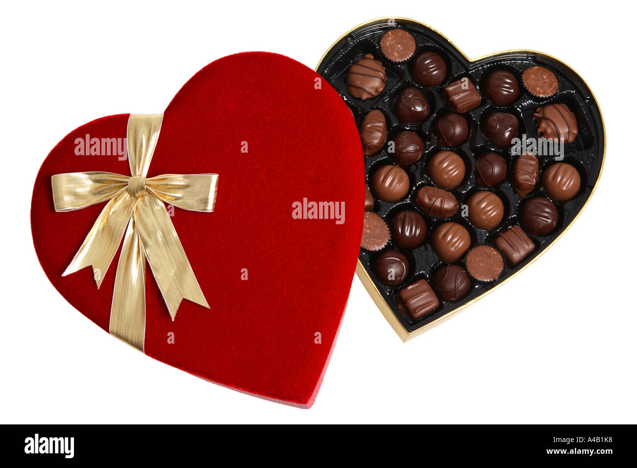 Heart Shaped Box of Valentines Day Chocolates Stock Photo - Alamy