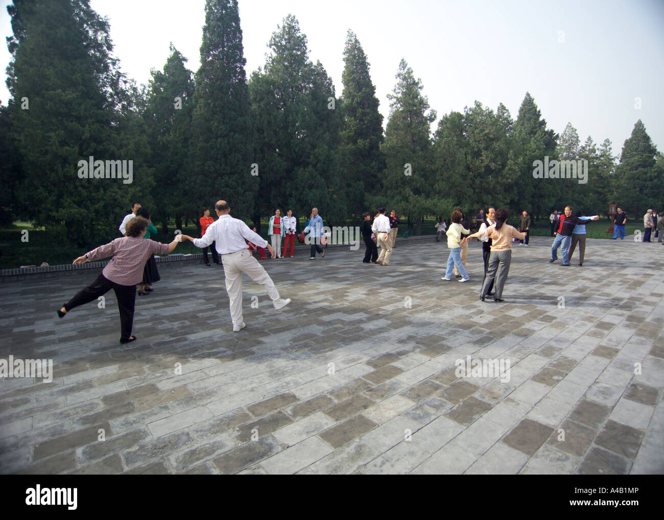 Chinese couples dancing in the park Stock Photo - Alamy