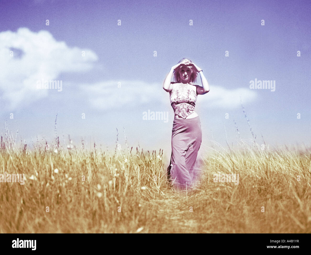 Hand blocking sunlight blocking hi-res stock photography and images - Alamy