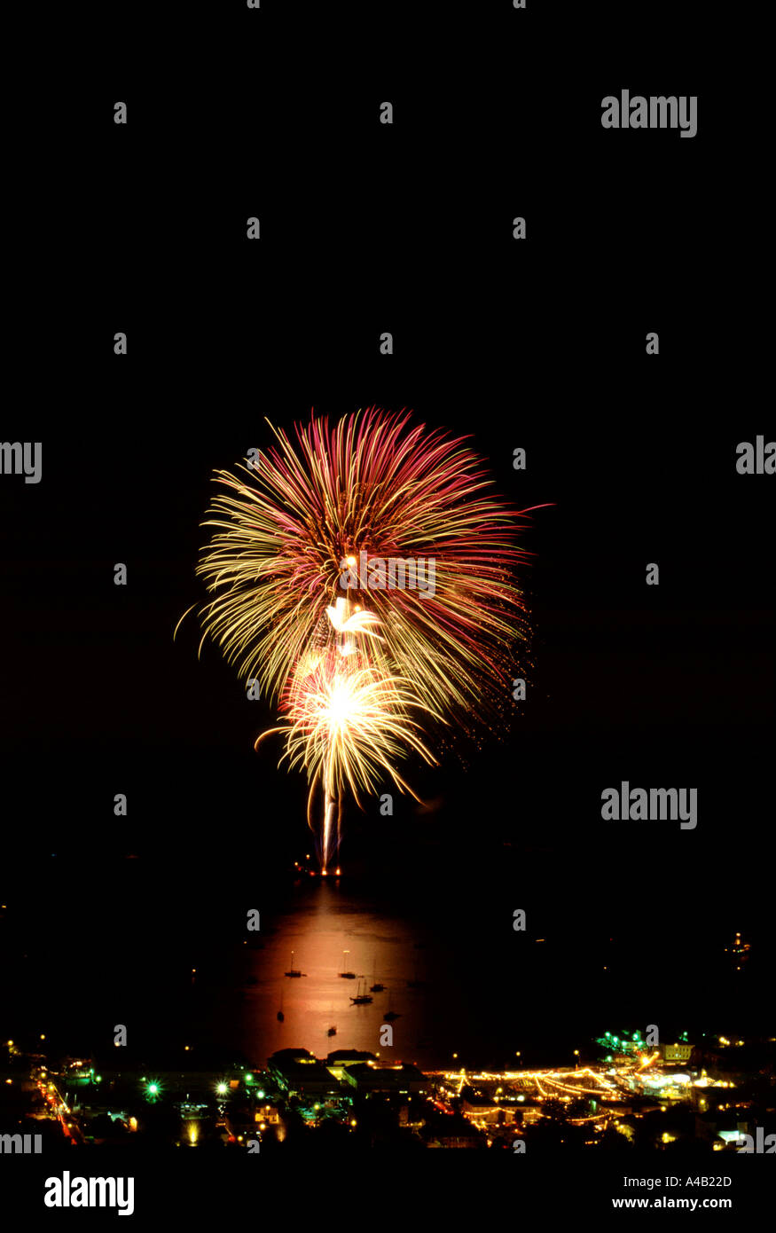 Fireworks celebrating Carnival St Thomas USVI Stock Photo - Alamy