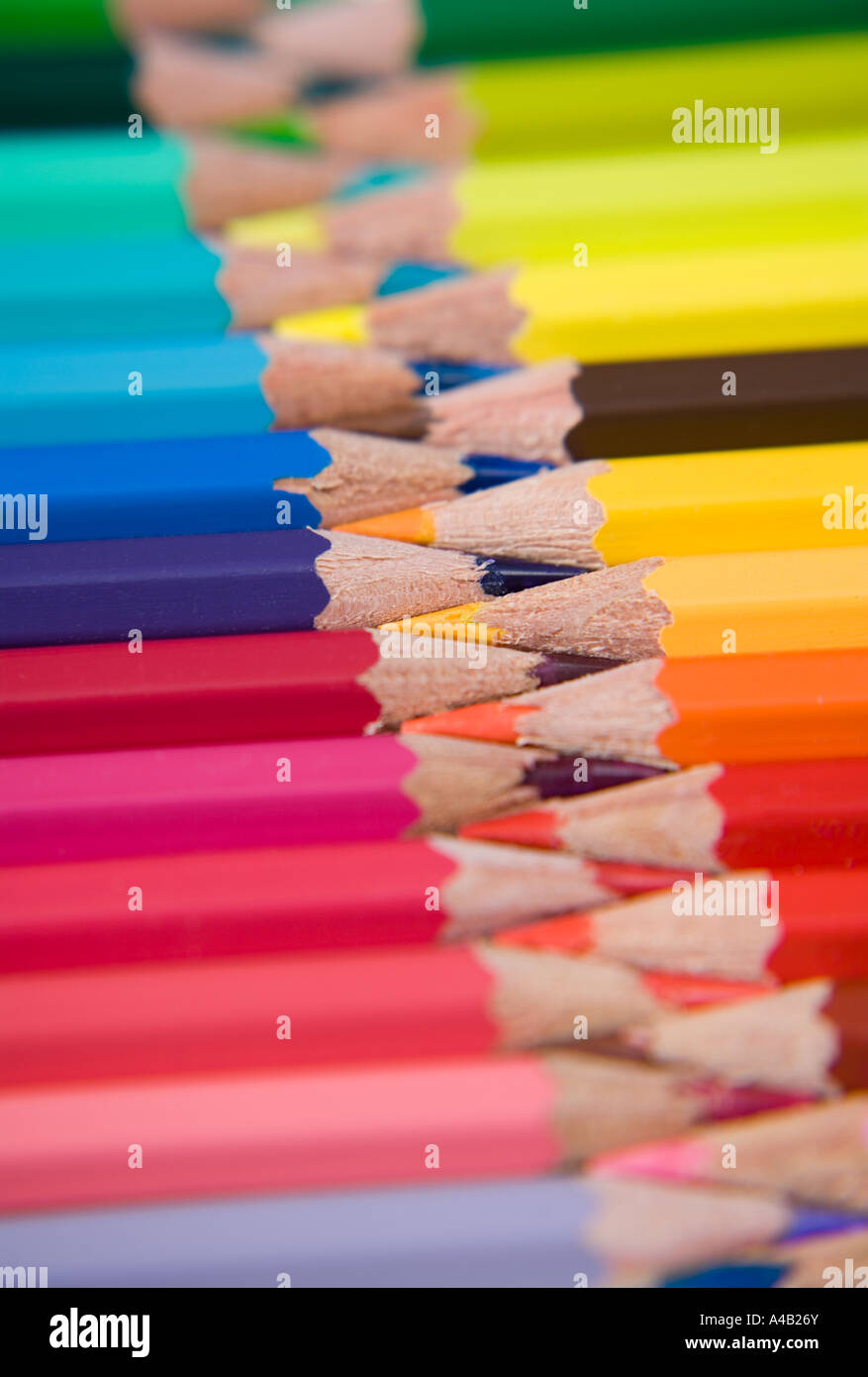 Many different coloured colour pencils hi-res stock photography and ...