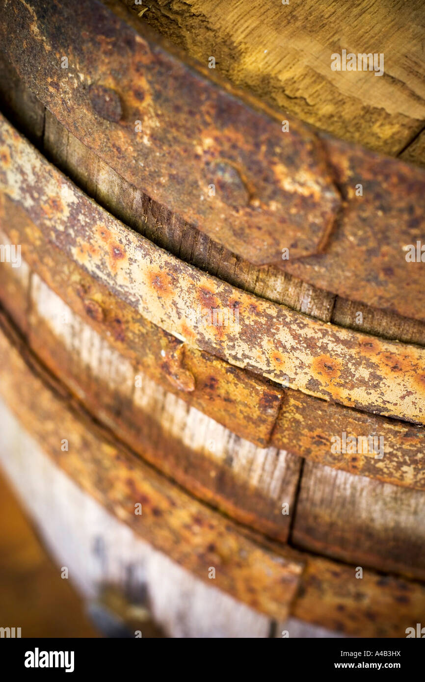 a rusty and rotten barrel Stock Photo - Alamy
