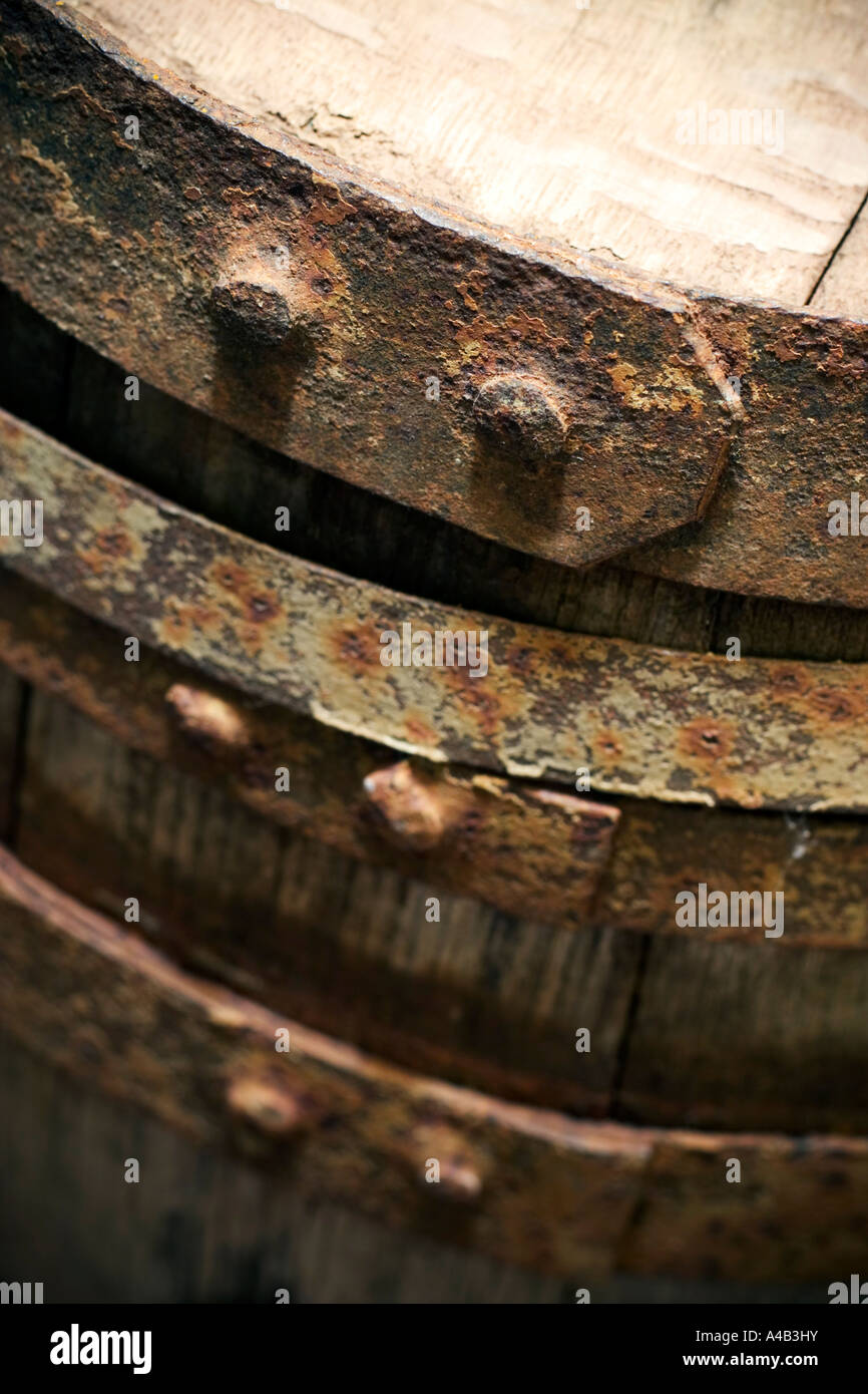 a rusty and rotten barrel Stock Photo - Alamy