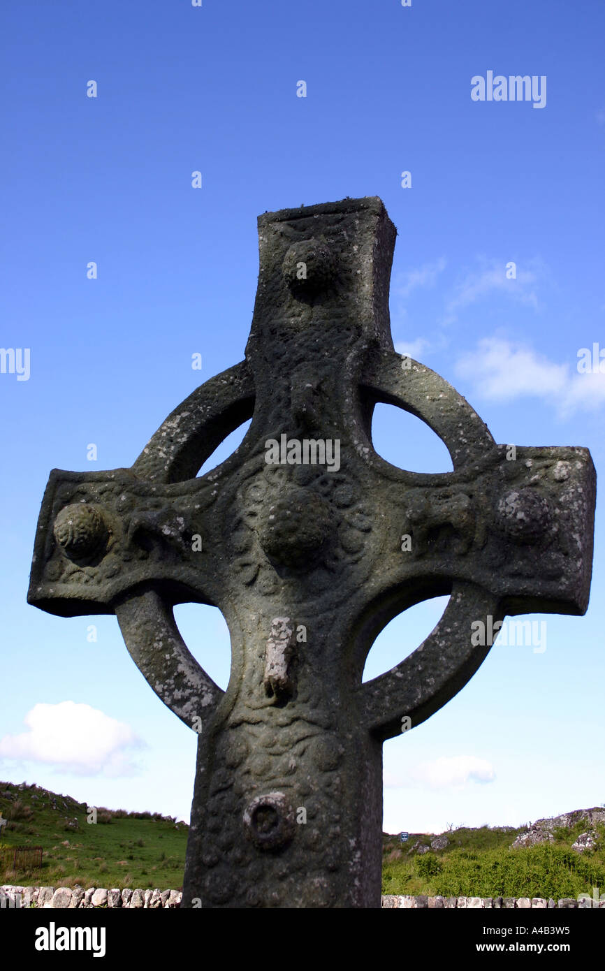 Kildalton Gaelic/Celtic Cross on Island of Islay in Scotland Stock ...